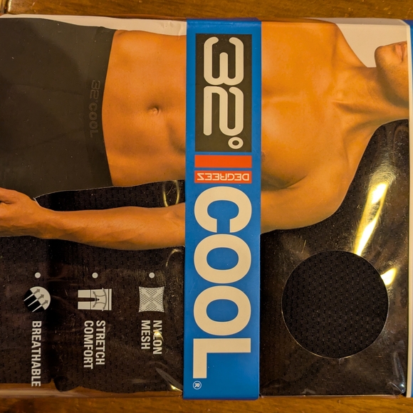 32 Degrees | Underwear & Socks | 32 Degrees Black Boxer Briefs Cooling ...
